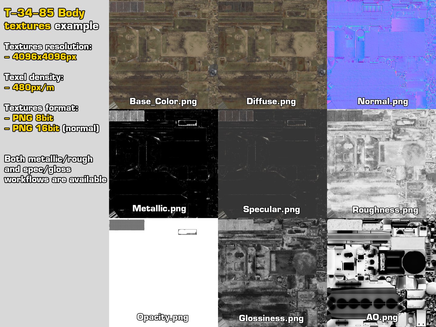 Soviet Tank T-34-85 Gameready 3D - TurboSquid 1454816