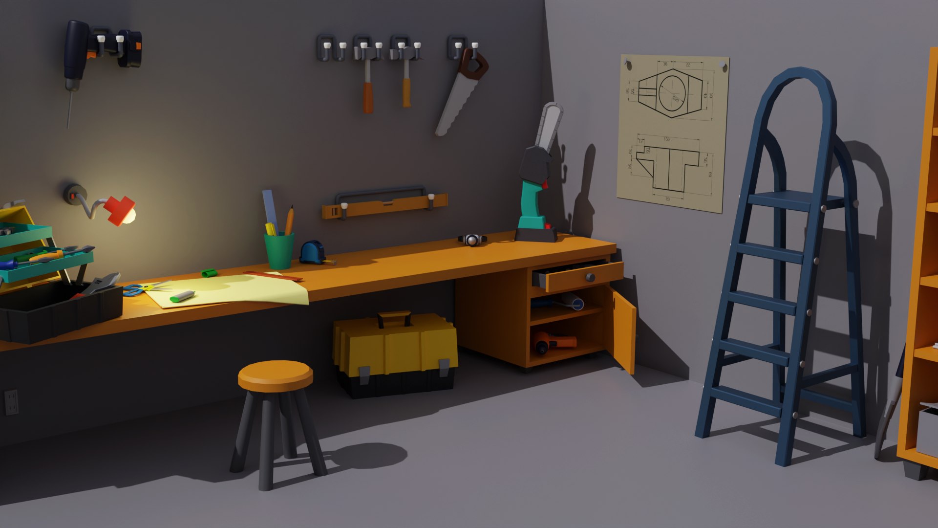 Workshop 3D Model - TurboSquid 2395662