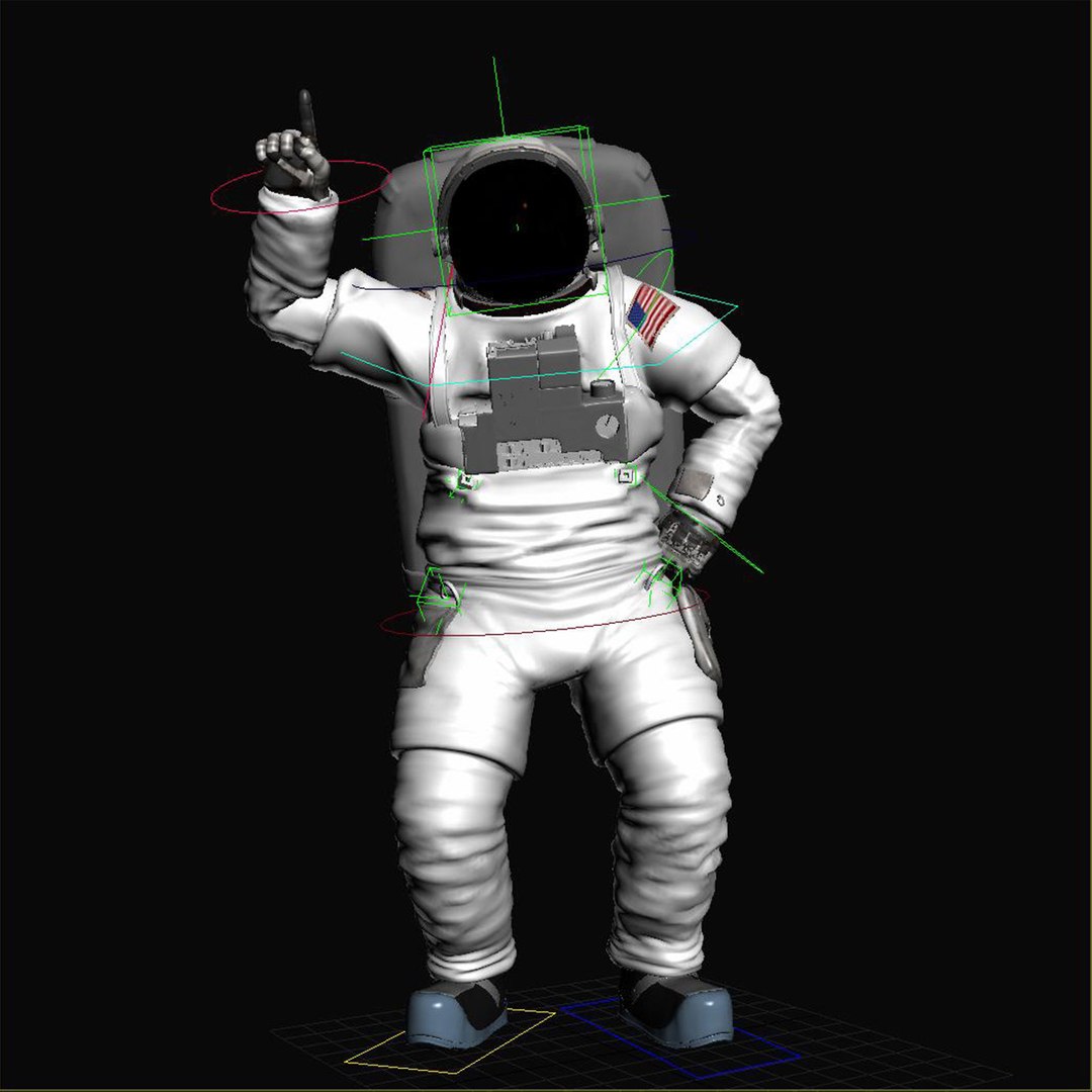 3d Space Astronaut Science Model
