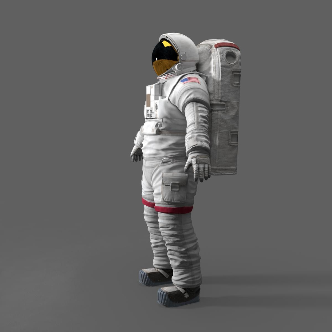 3d Space Astronaut Science Model