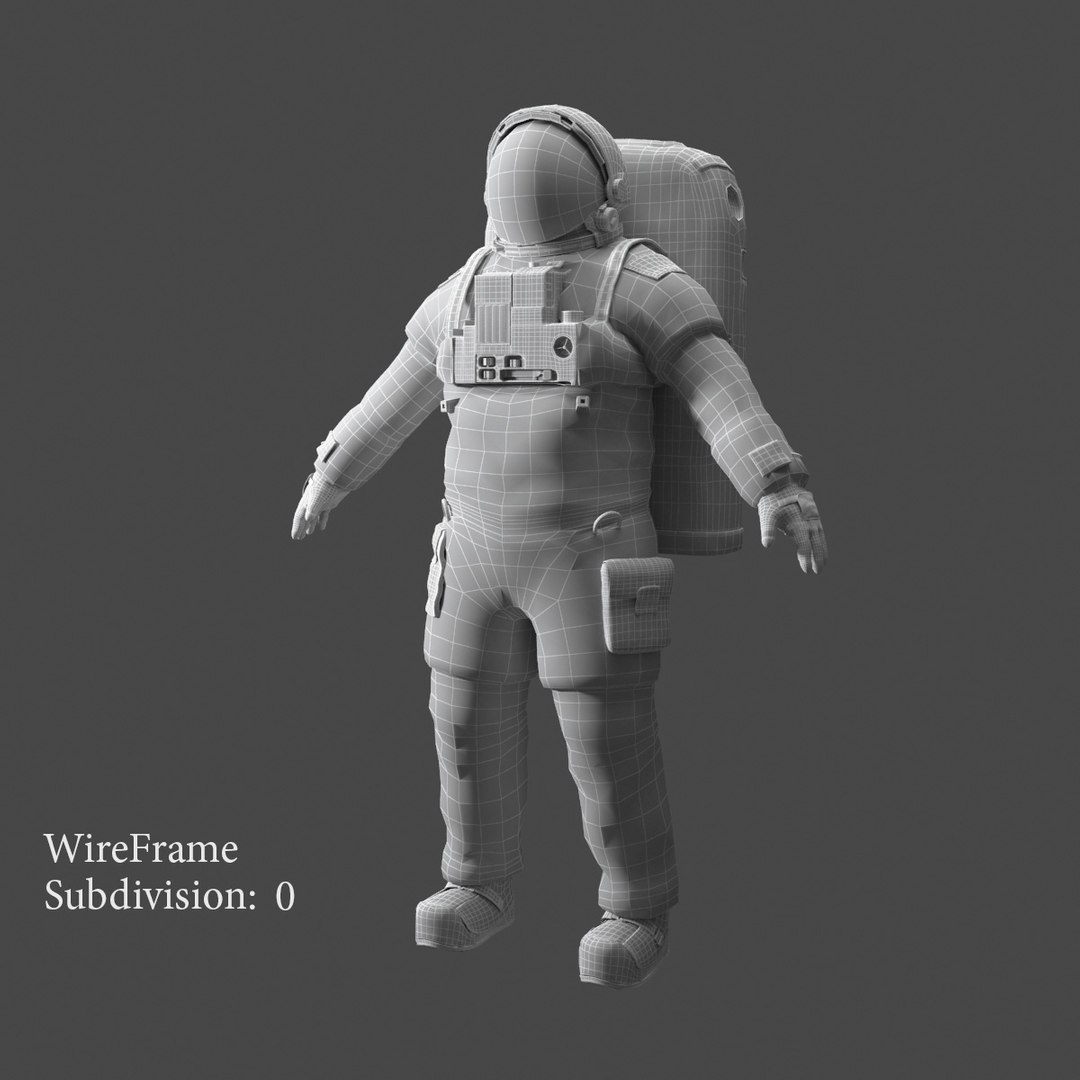 3d Space Astronaut Science Model