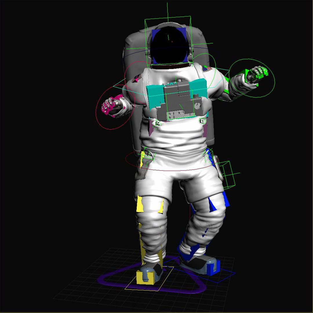 3d Space Astronaut Science Model