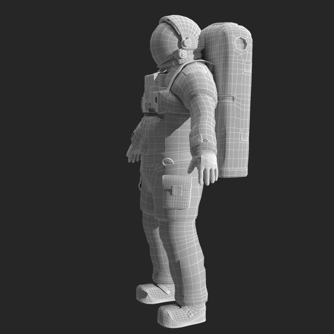 3d Space Astronaut Science Model