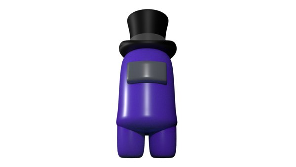 3D purple crewmate - TurboSquid 1676143