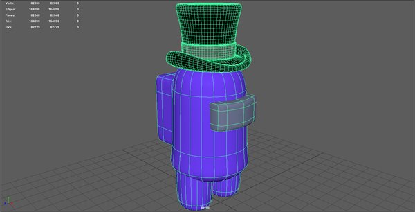 3D purple crewmate - TurboSquid 1676143