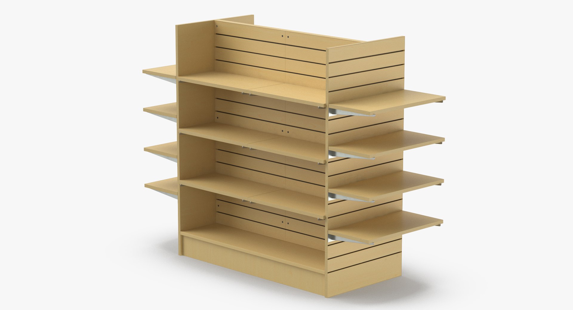 3D Slat Wall Gondolas Shelves - TurboSquid 1228290