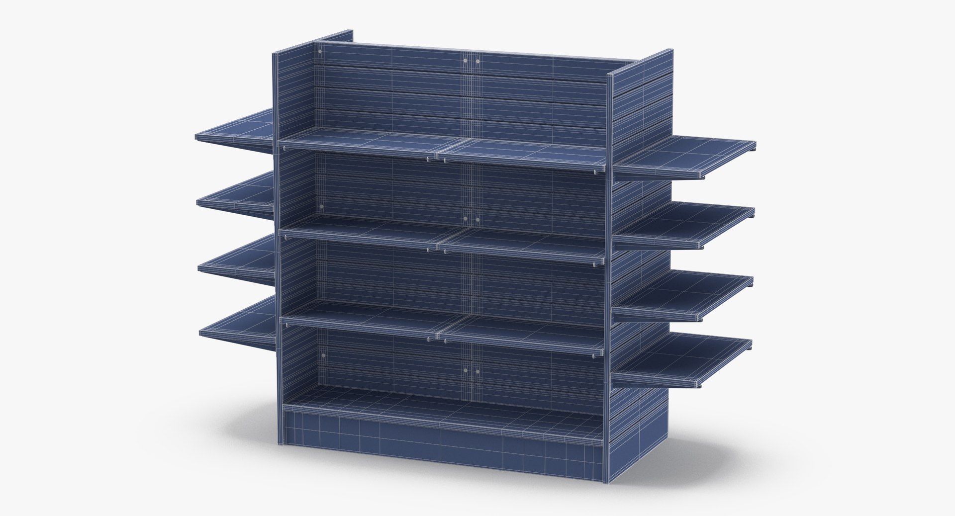 3D Slat Wall Gondolas Shelves - TurboSquid 1228290