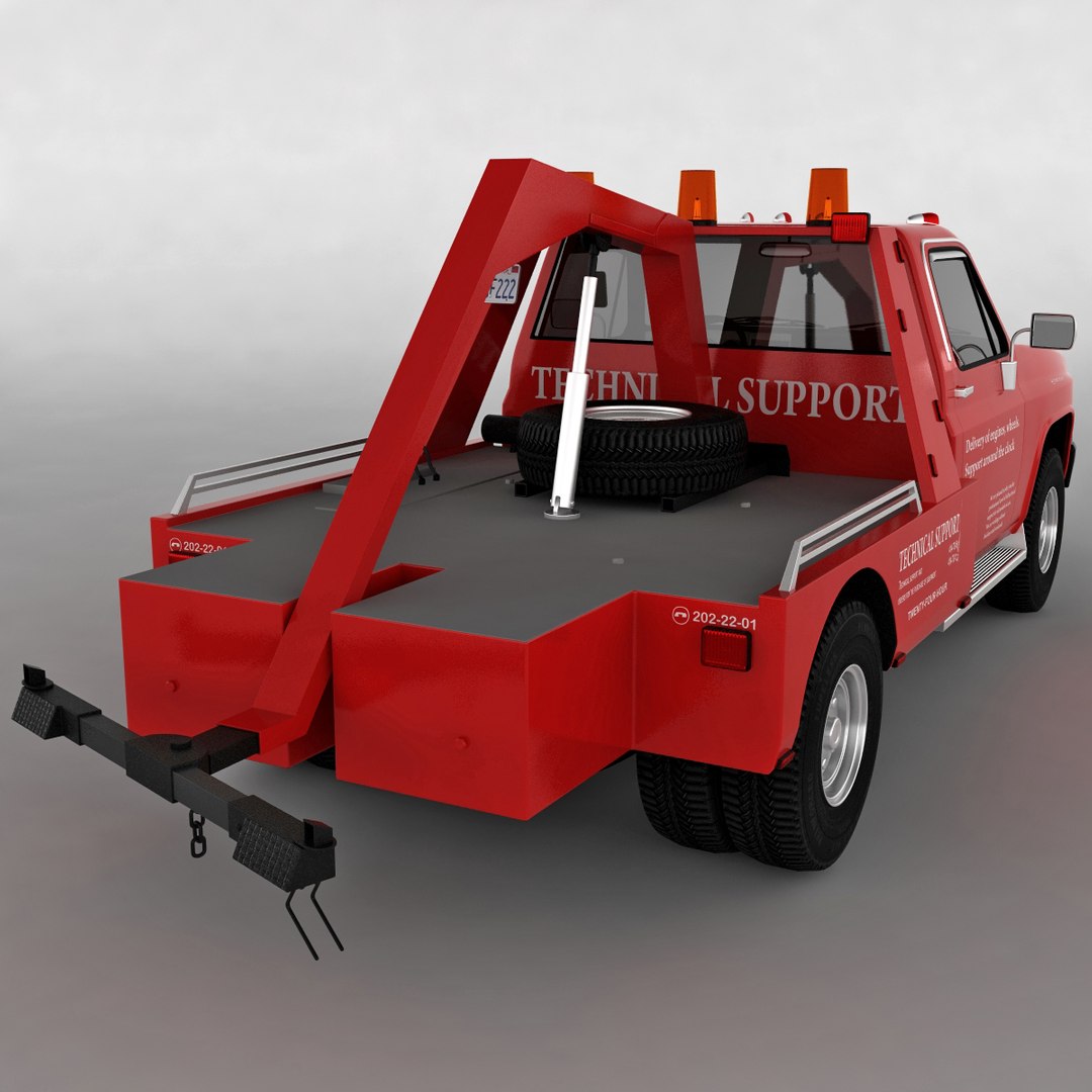 chevrolet wrecker truck 3d model