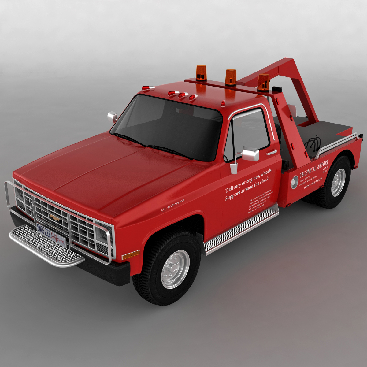 chevrolet wrecker truck 3d model