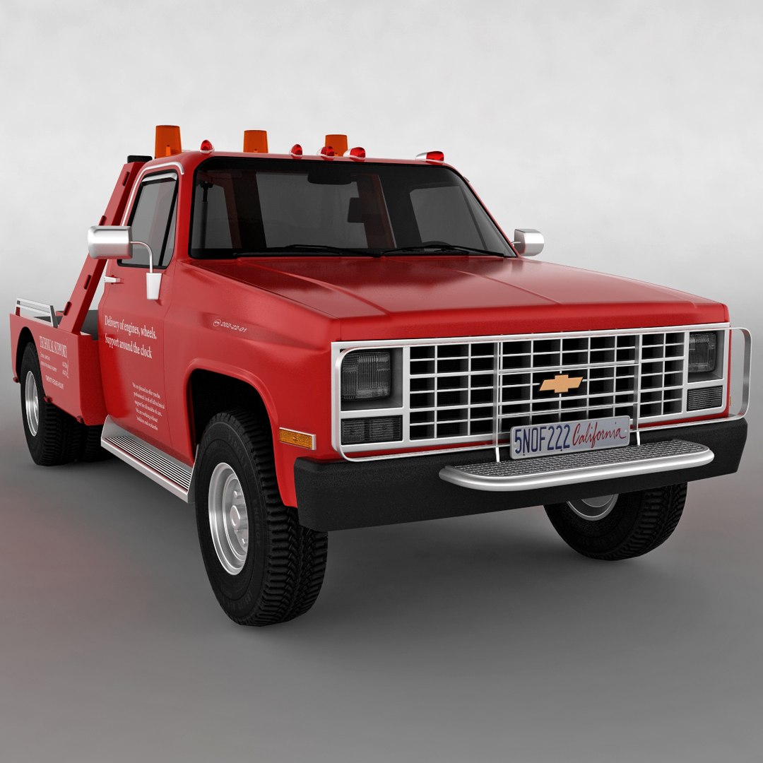 chevrolet wrecker truck 3d model