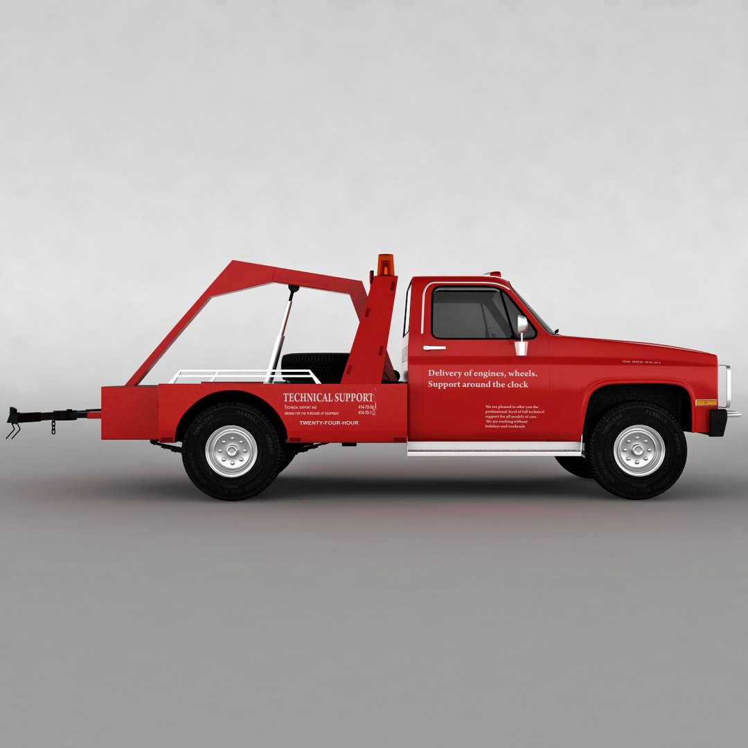 chevrolet wrecker truck 3d model