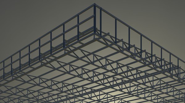 modelo 3d Roof structure - TurboSquid 2029131