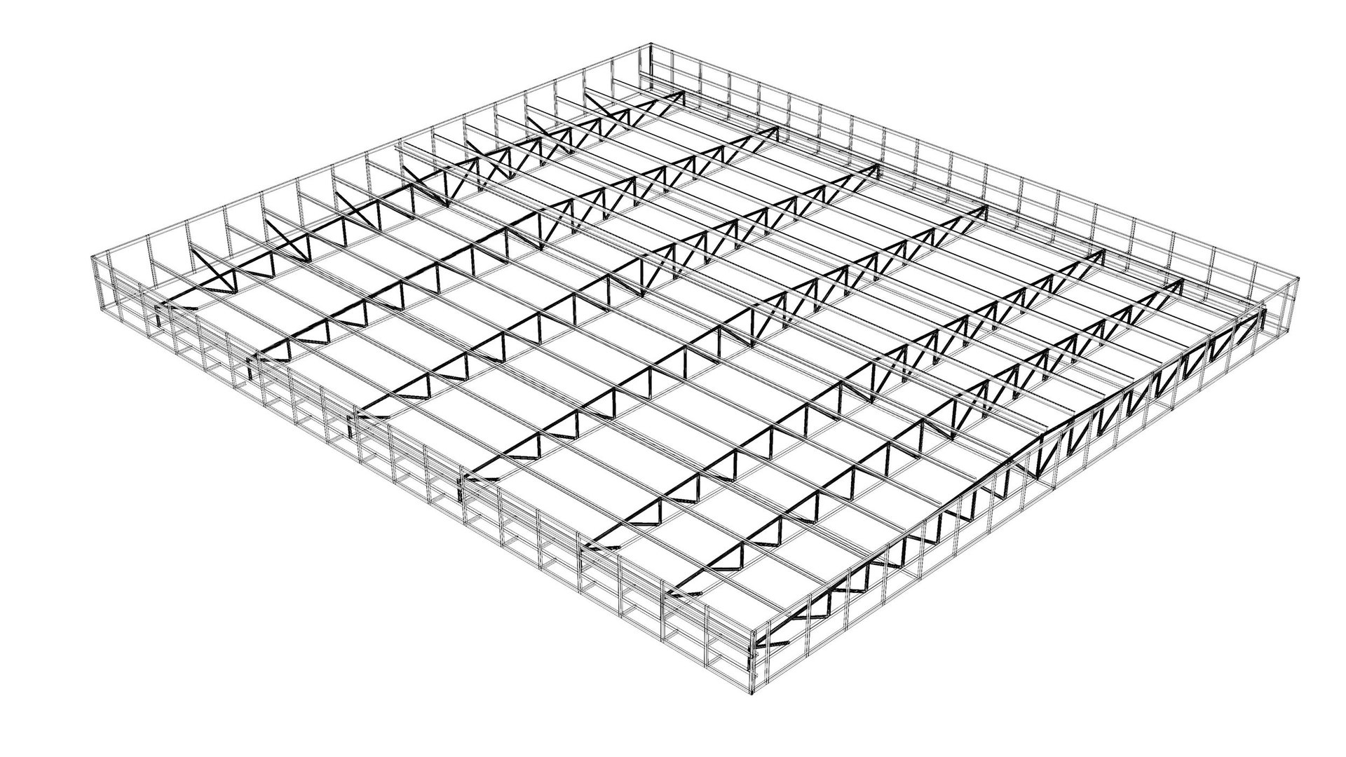 Roof Structure 3D - TurboSquid 2029131