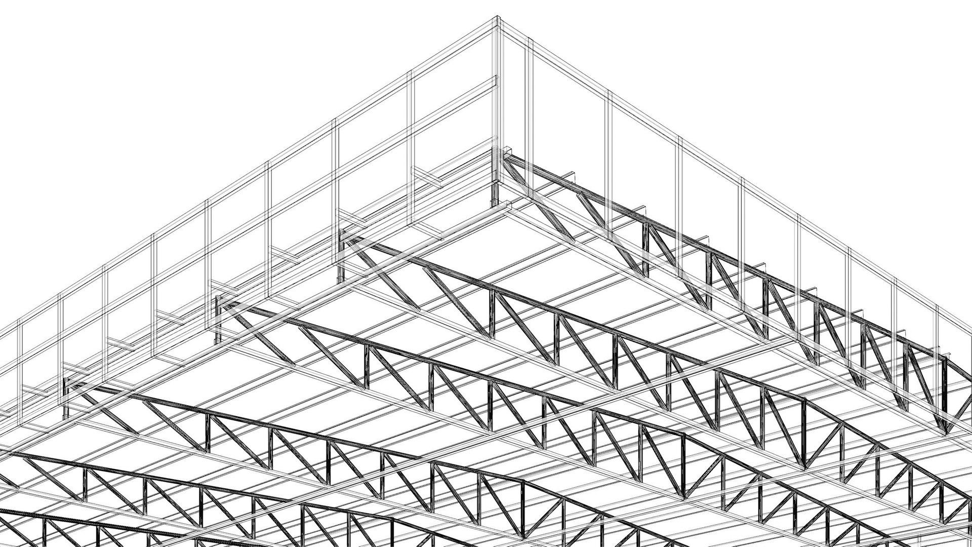 Roof Structure 3D - TurboSquid 2029131