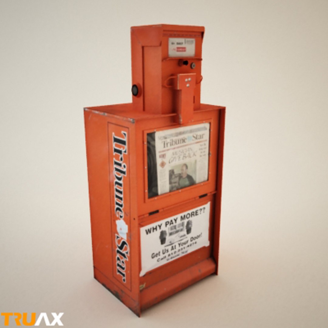 3d Model Studio Newspaper Vending Machine
