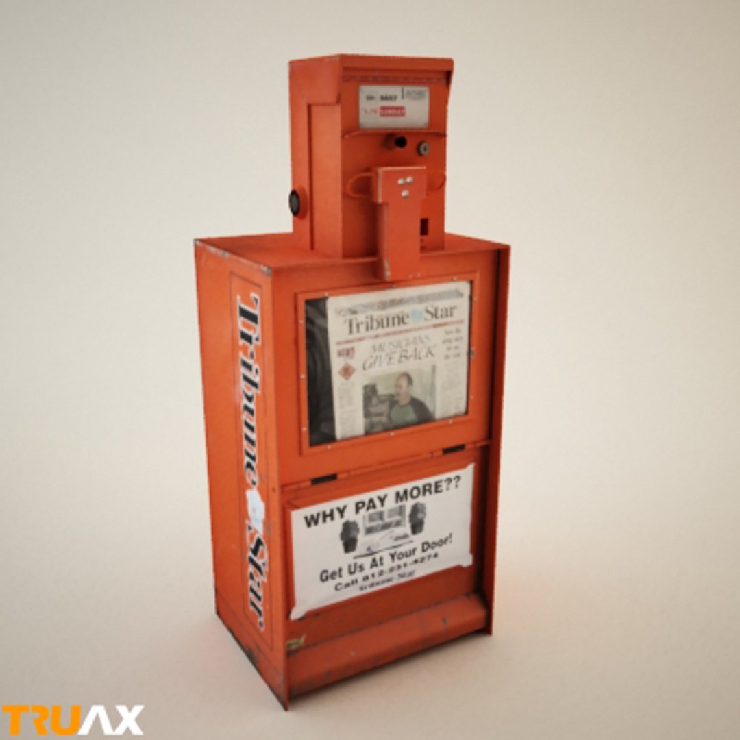3d Model Studio Newspaper Vending Machine
