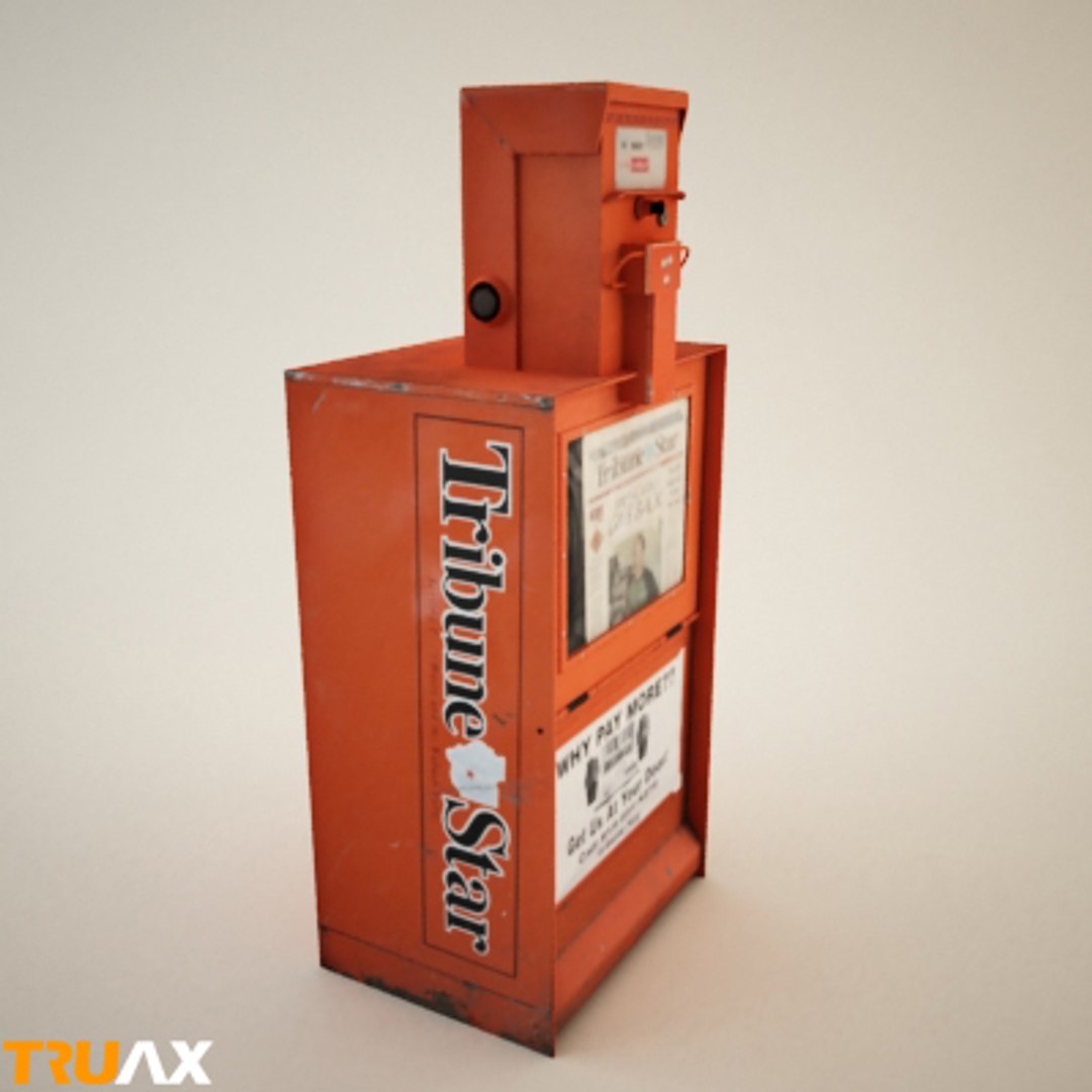 3d Model Studio Newspaper Vending Machine