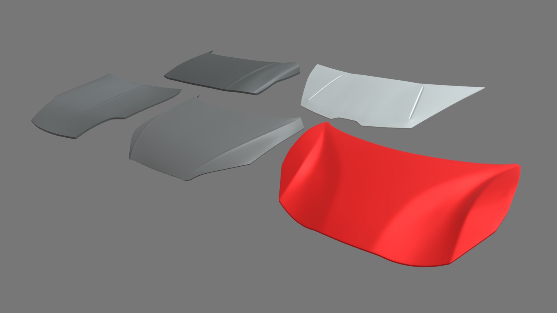 3D Car Bonnet Pack 01 model - TurboSquid 1910326