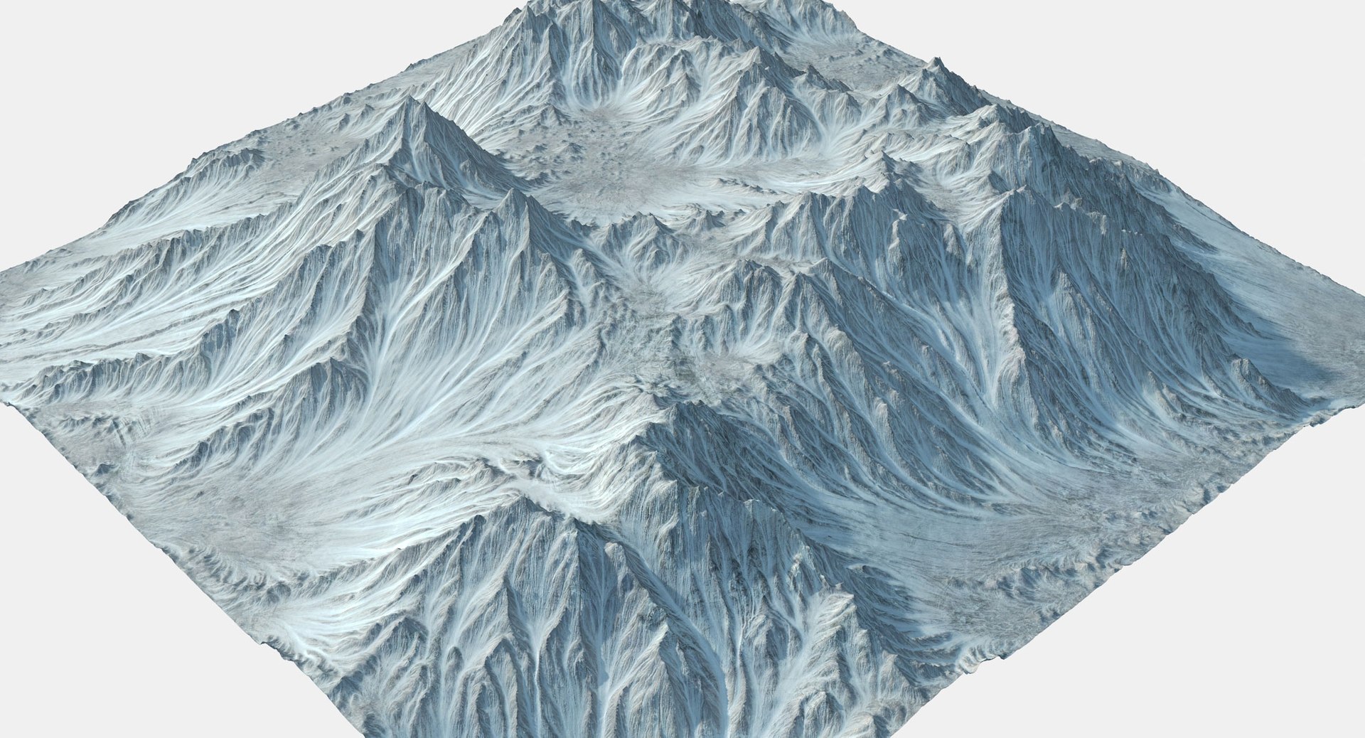 3D Model Mountain Range Valley Terrain Landscape - TurboSquid 1332543