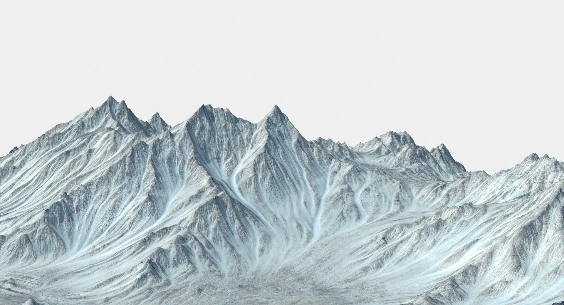 3D Model Mountain Range Valley Terrain Landscape - TurboSquid 1332543