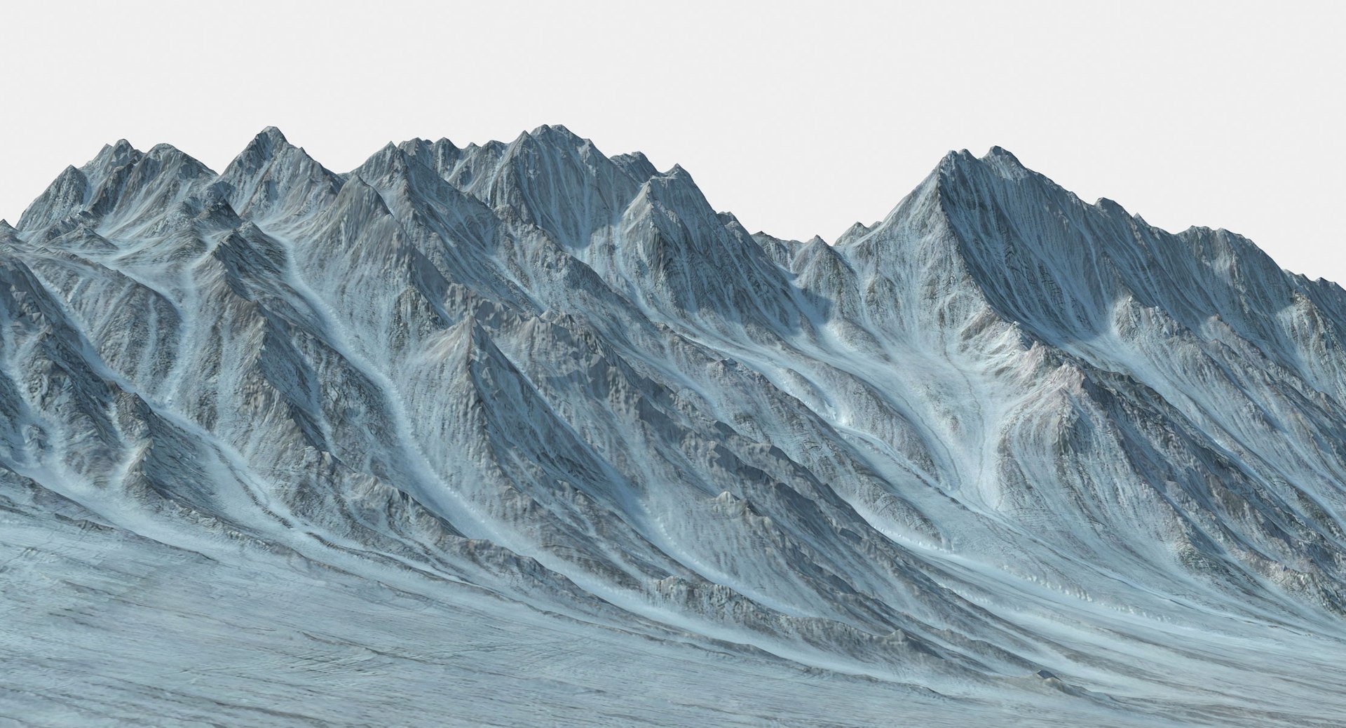 3D Model Mountain Range Valley Terrain Landscape - TurboSquid 1332543