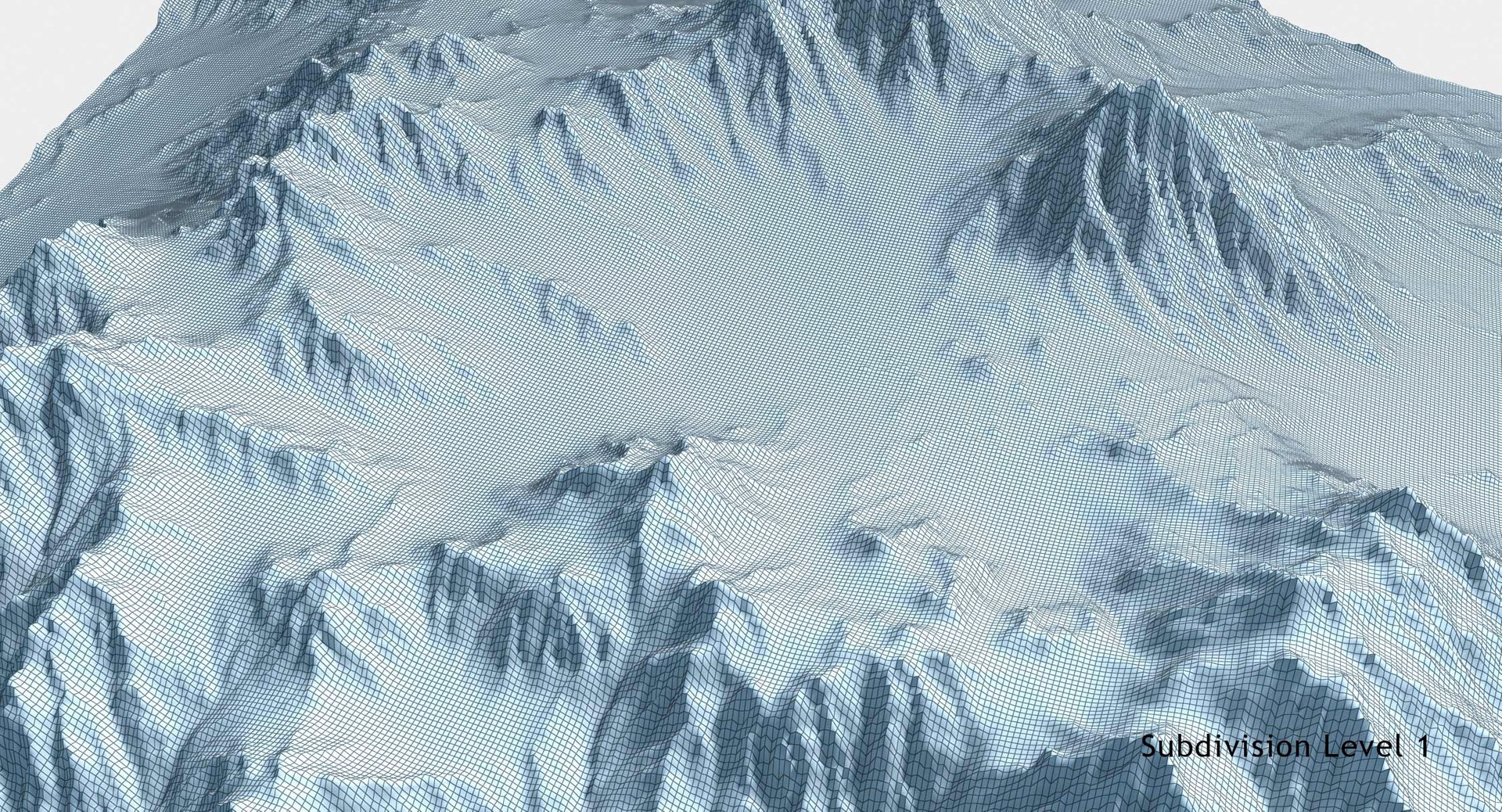 3D Model Mountain Range Valley Terrain Landscape - TurboSquid 1332543