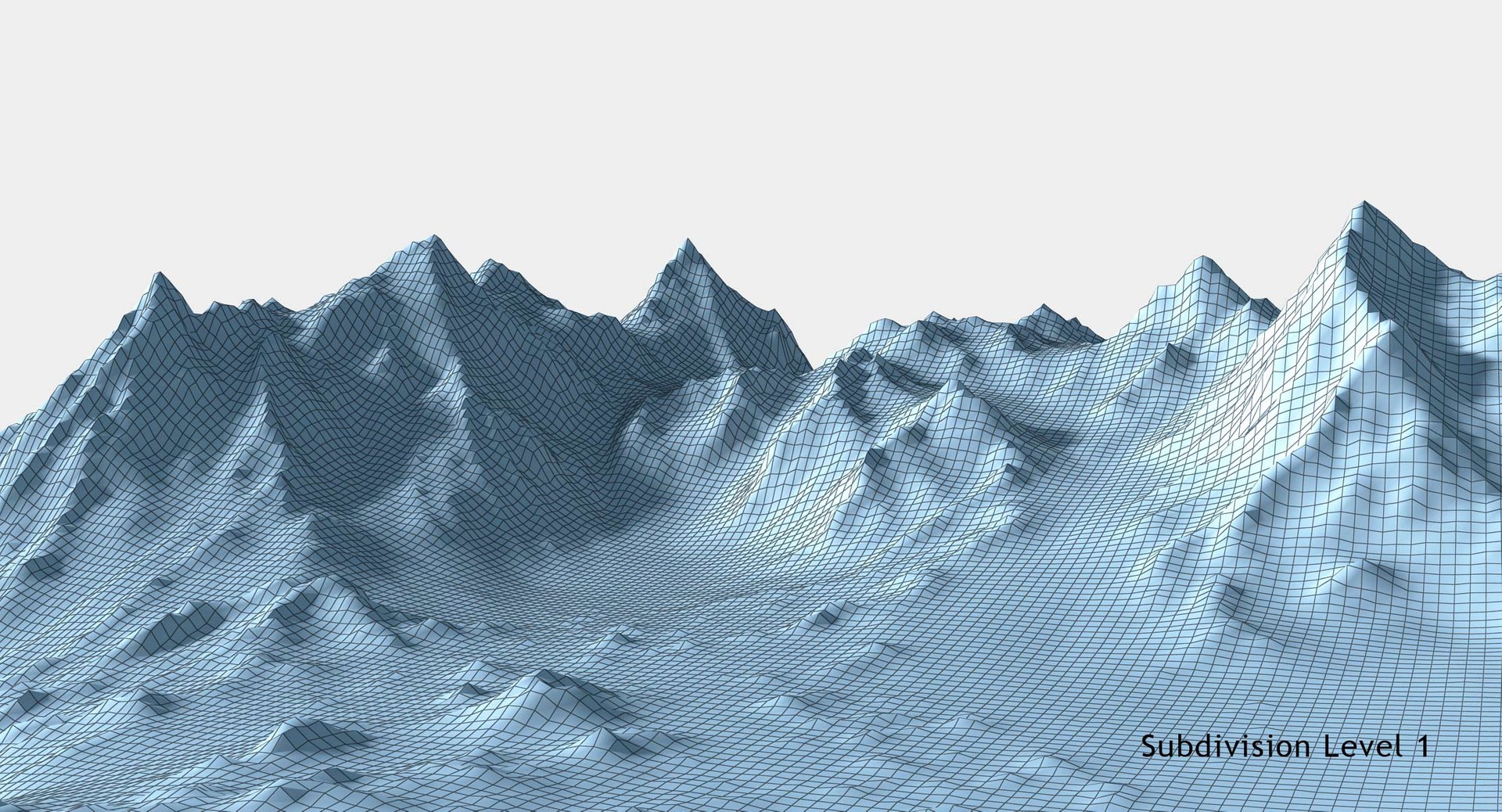 3D Model Mountain Range Valley Terrain Landscape - TurboSquid 1332543