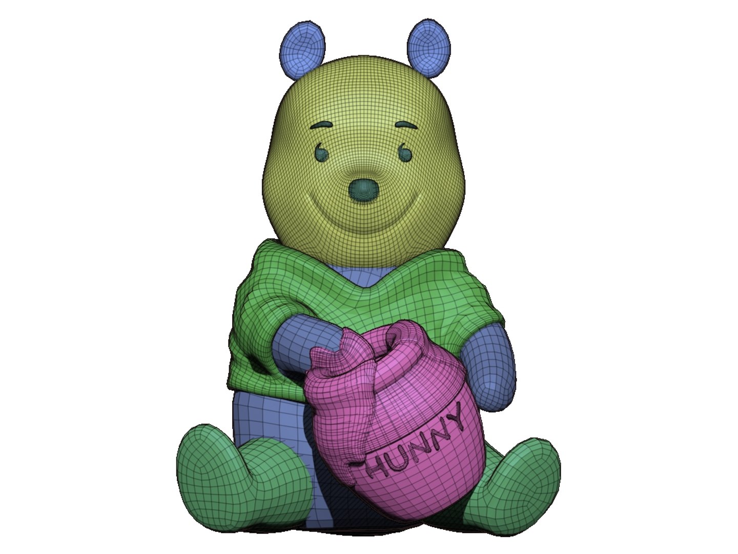 3D Pooh Winnie The Pooh Teddy Bear - TurboSquid 2042650