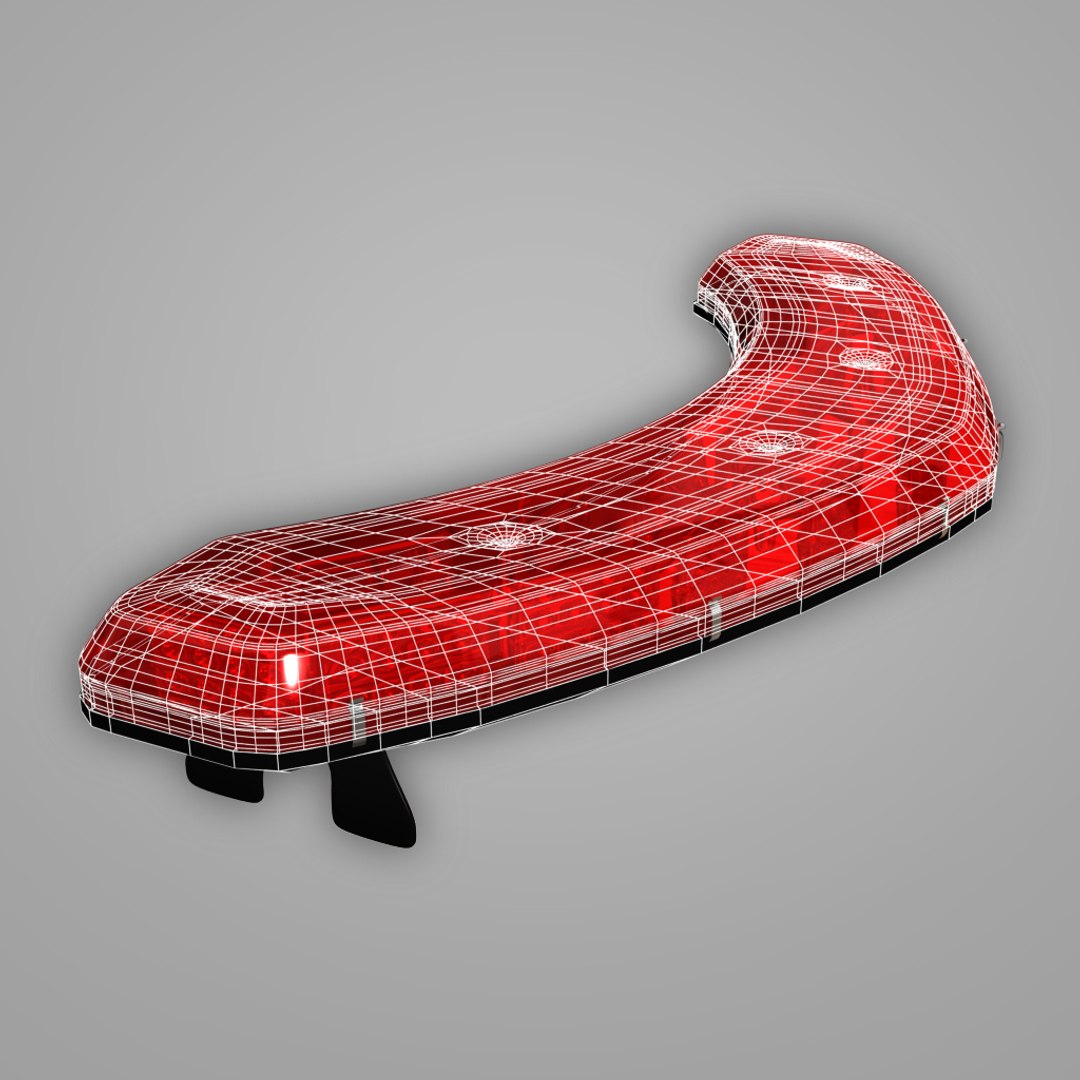 3d Model Police Light Bar Winglux