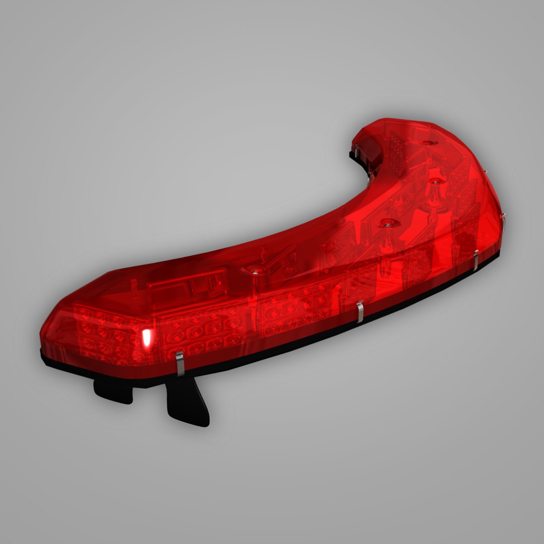 3d Model Police Light Bar Winglux