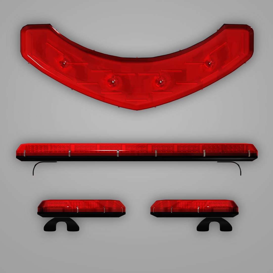 3d Model Police Light Bar Winglux