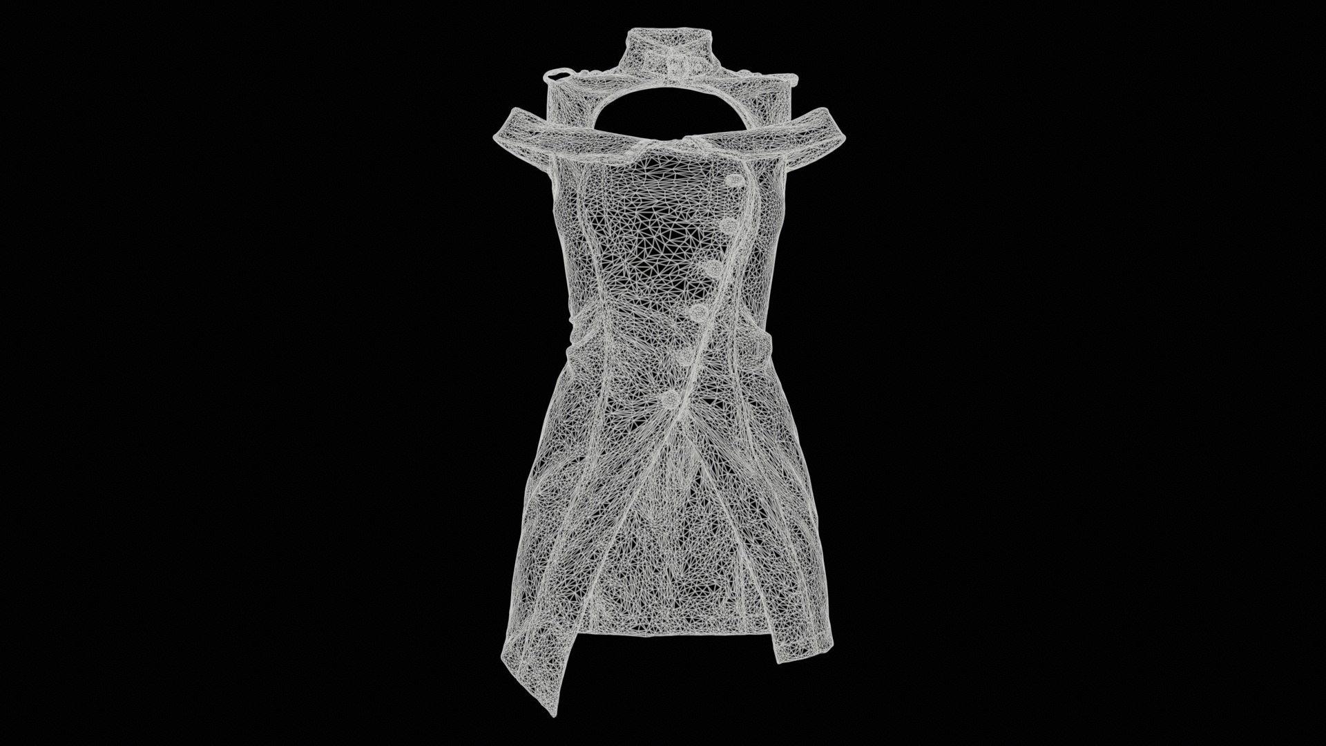 Shoulder Straps Dress Remastered 3D Model - TurboSquid 2360911