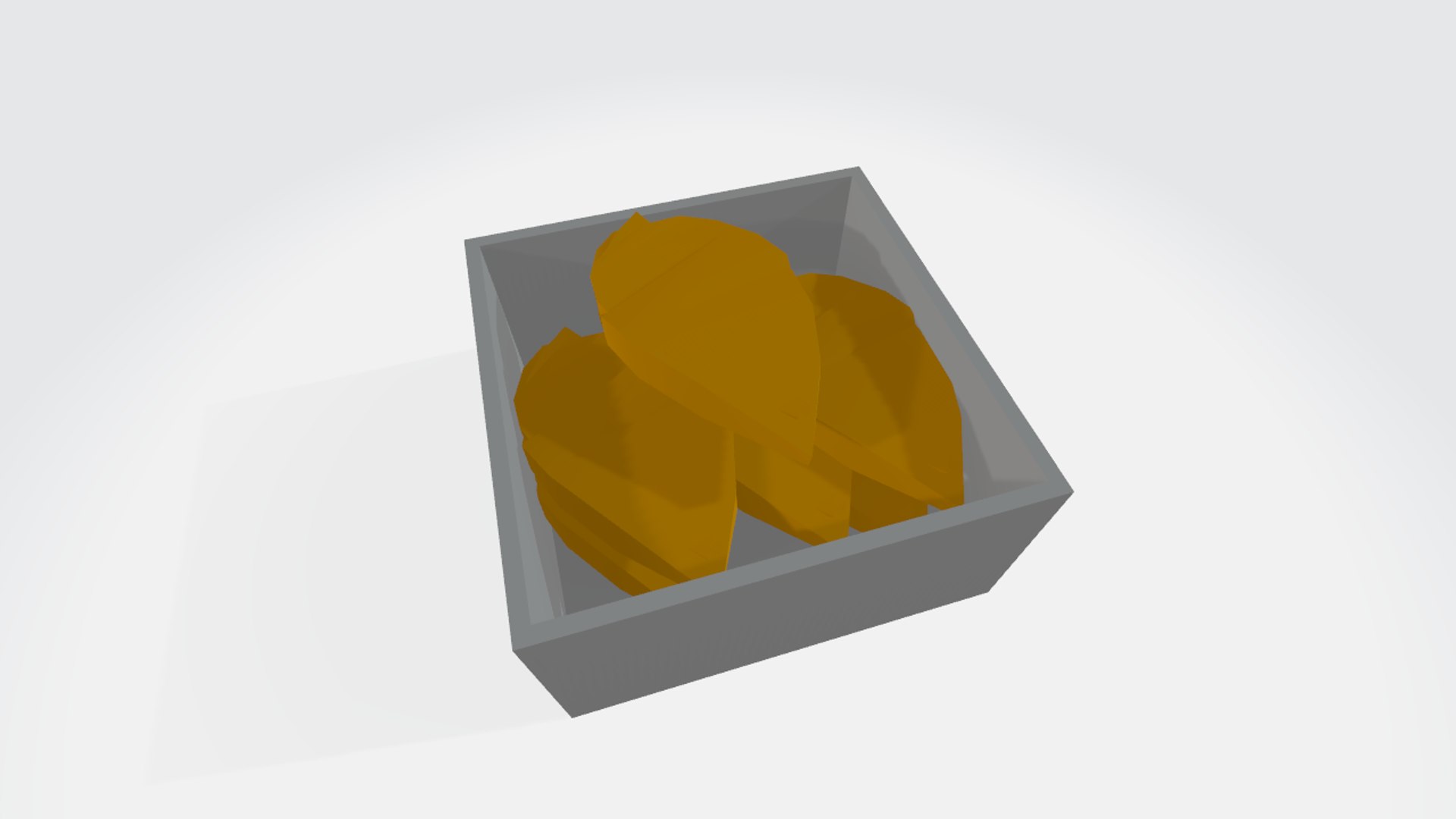 3D Low-poly Chicken Nugget Box Model - TurboSquid 1539807
