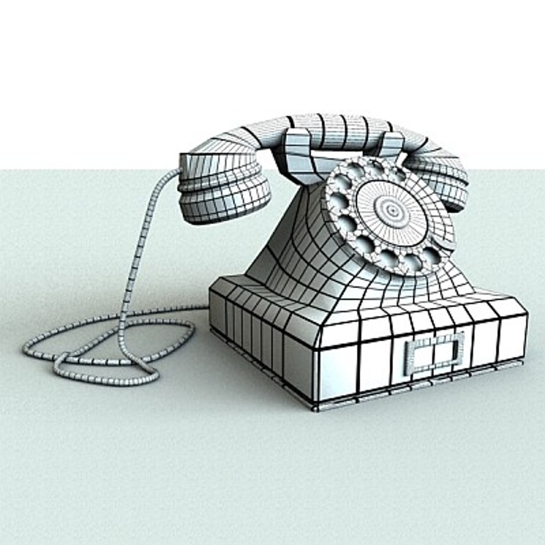 Realistic Old Fashion Phone 3d X