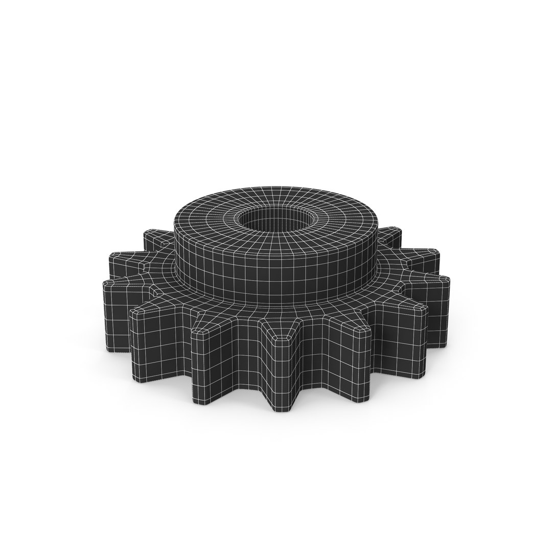 3D Gold Gear Model - TurboSquid 1998888