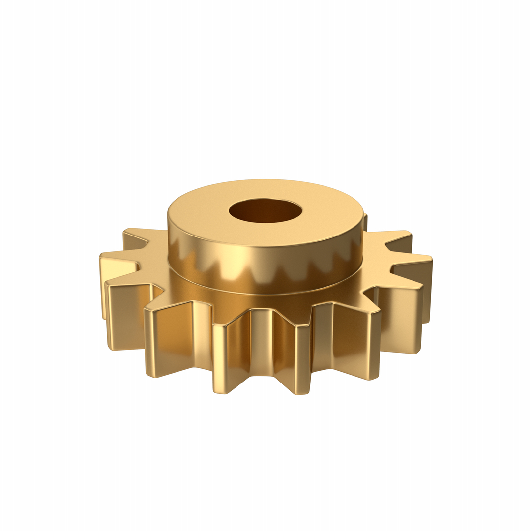3D Gold Gear Model - TurboSquid 1998888