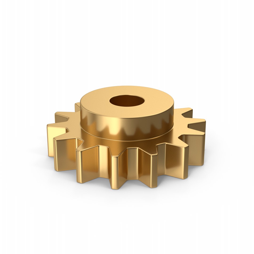 3D Gold Gear Model - TurboSquid 1998888