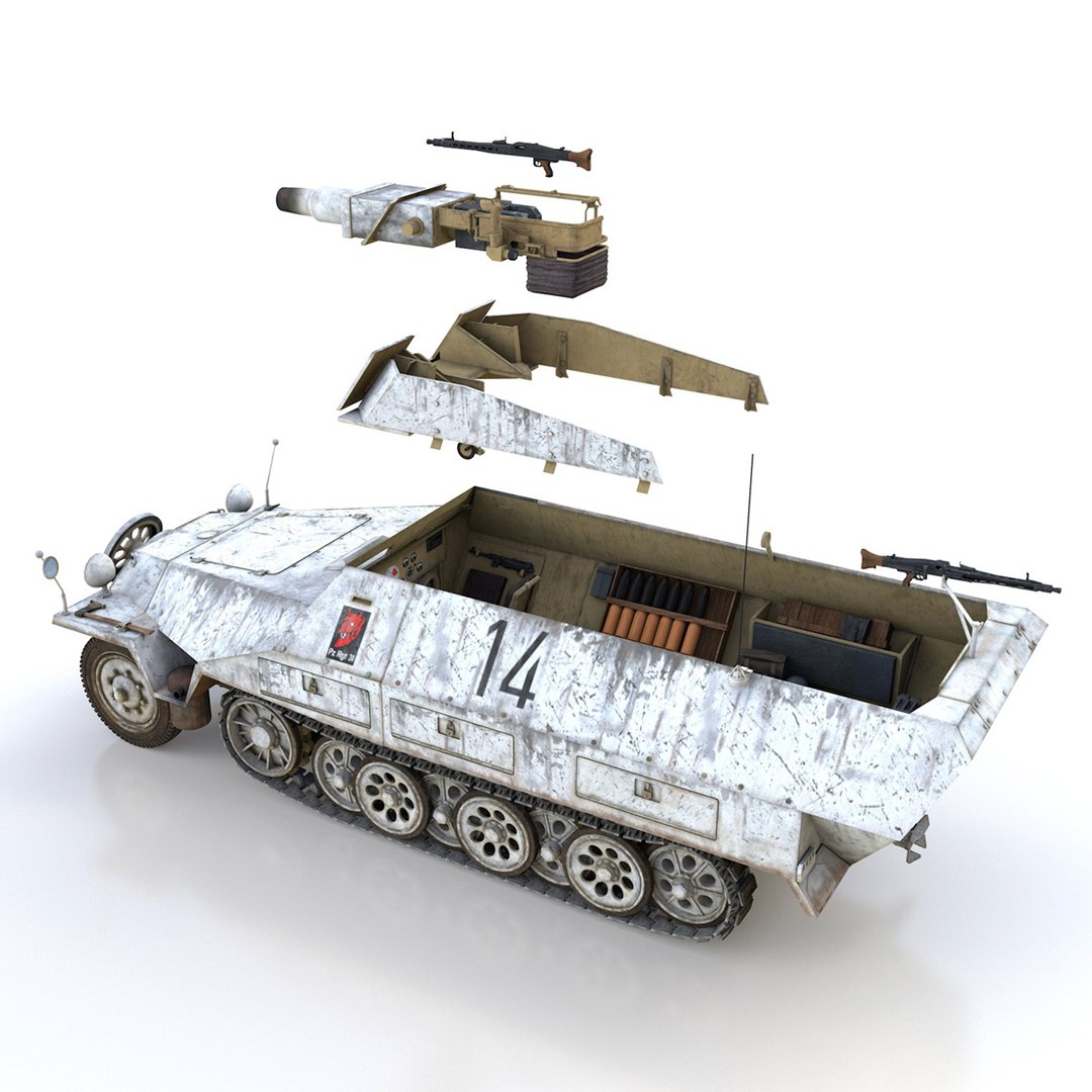 Sd Kfz 251 9 3D Model - TurboSquid 1399130