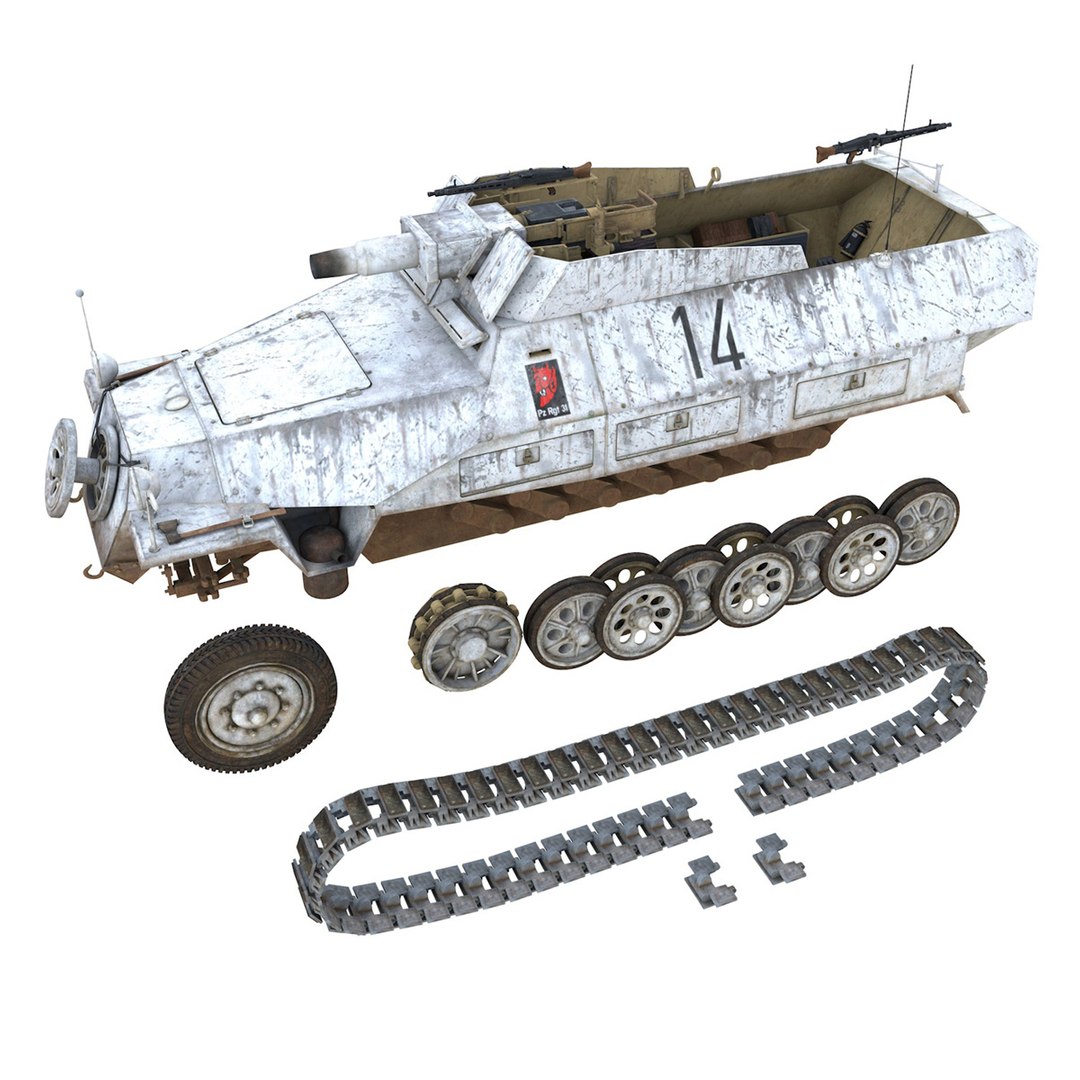 Sd Kfz 251 9 3D Model - TurboSquid 1399130