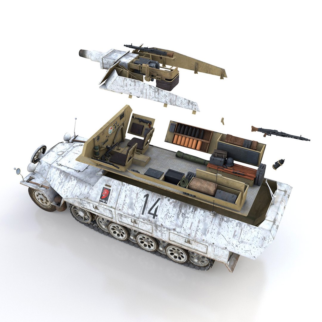Sd Kfz 251 9 3D Model - TurboSquid 1399130