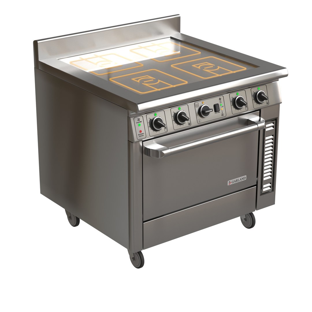 Garland Master Series Electric Induction Range Gme36-i14c 3D Model ...