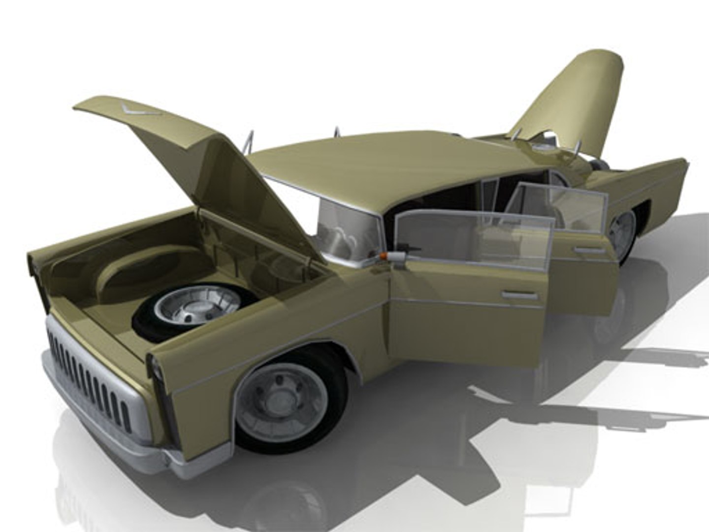 3d Model Of Prewar Car