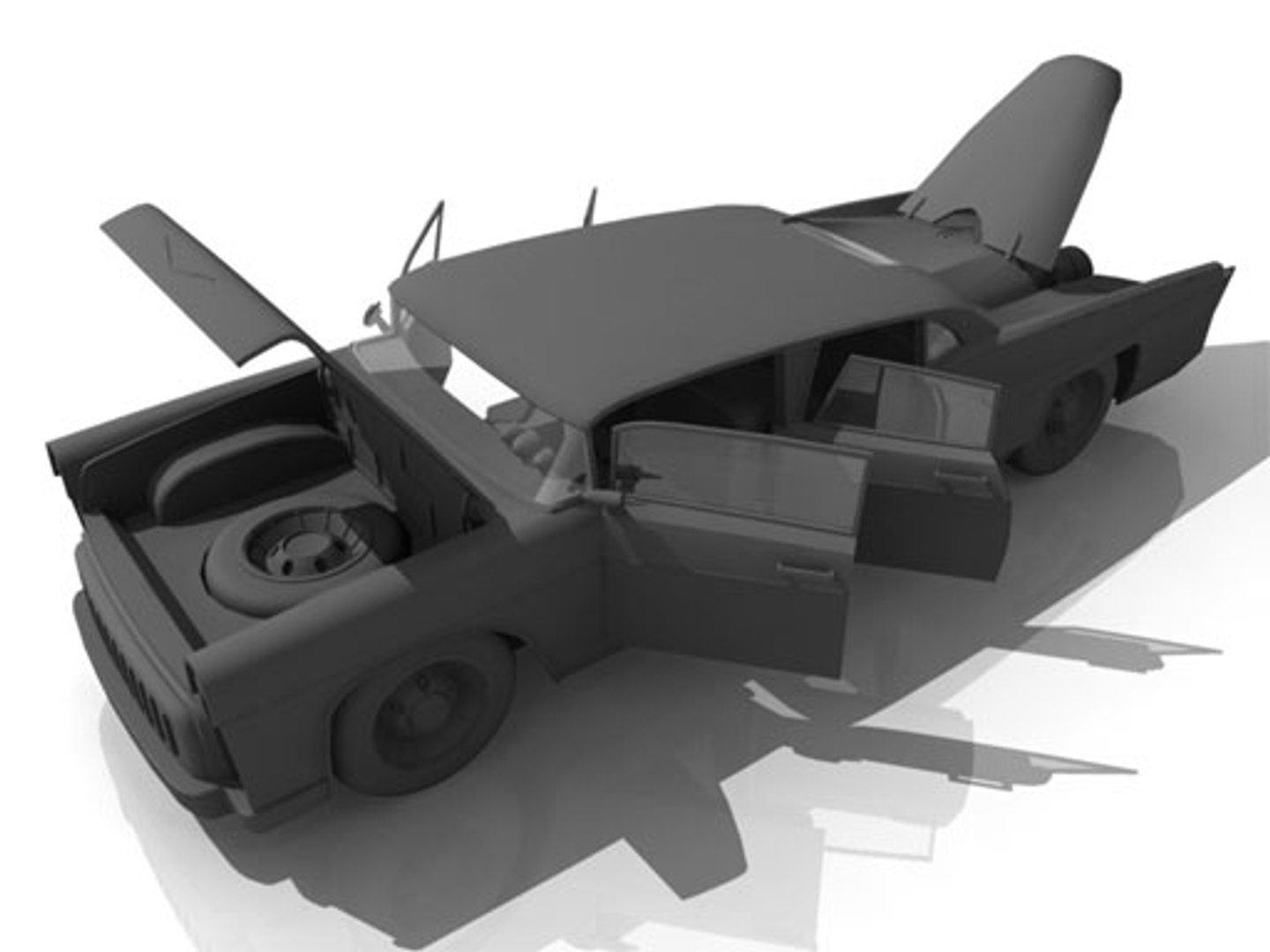 3d Model Of Prewar Car
