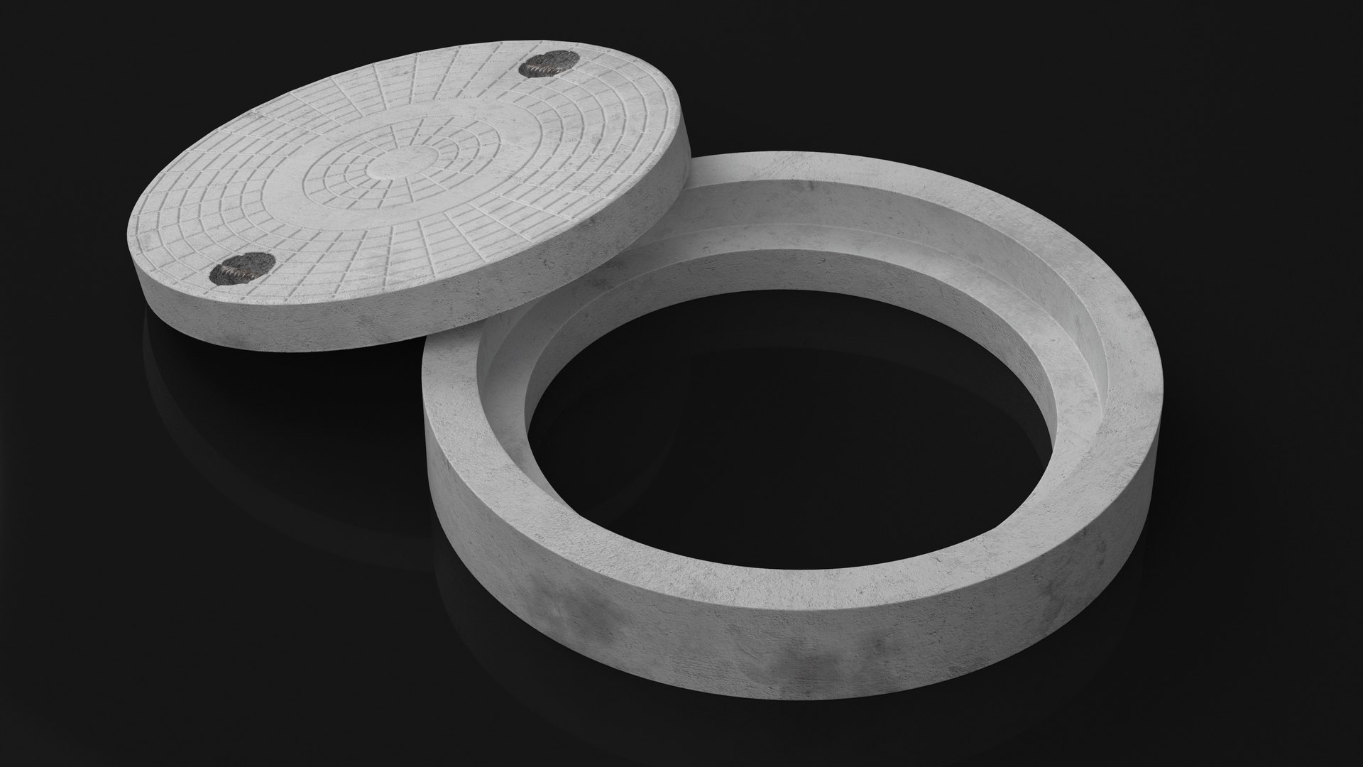 Round Concrete Manhole Cover 3D Model - TurboSquid 1988173