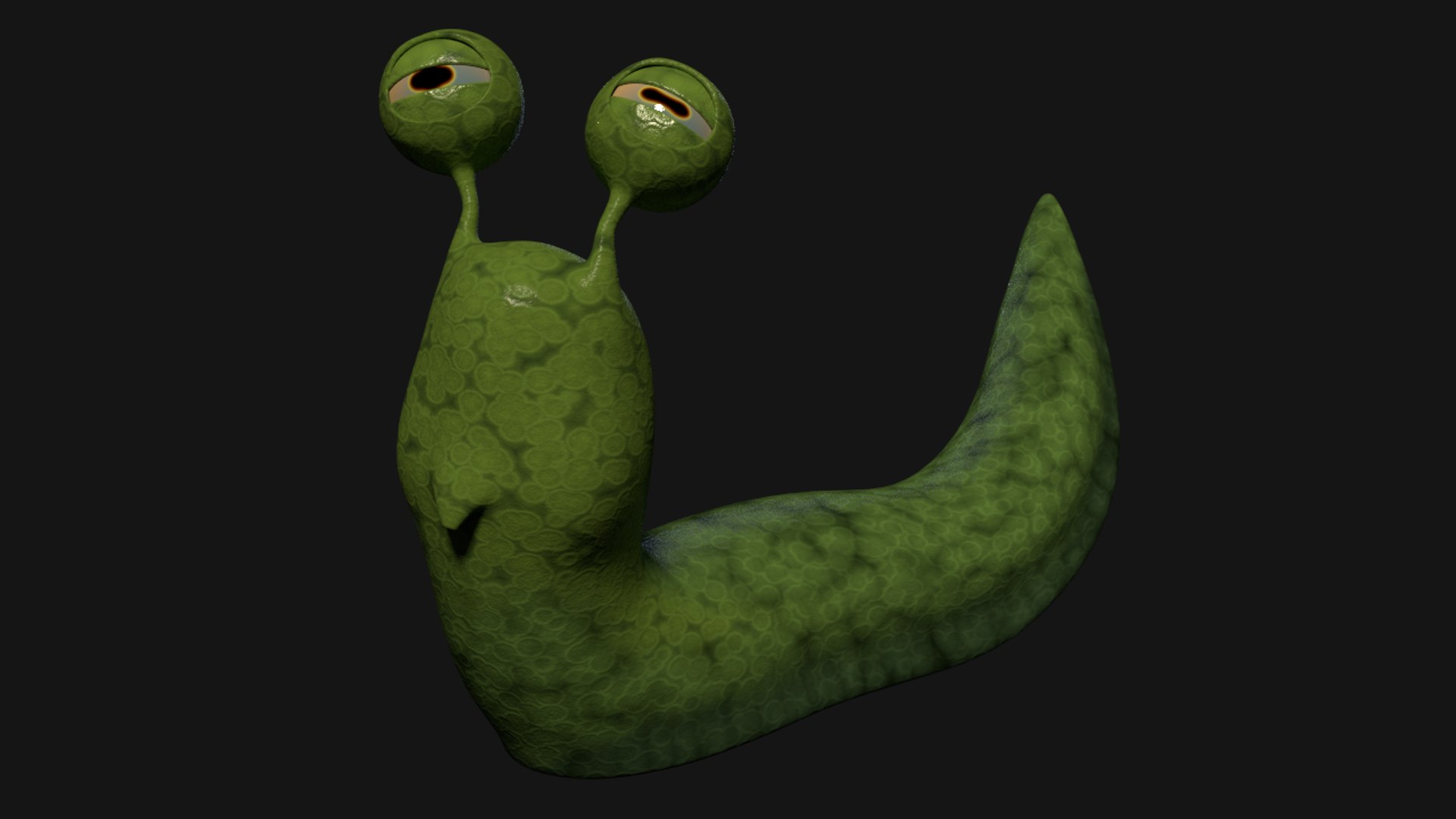 3d snail cartoonish model