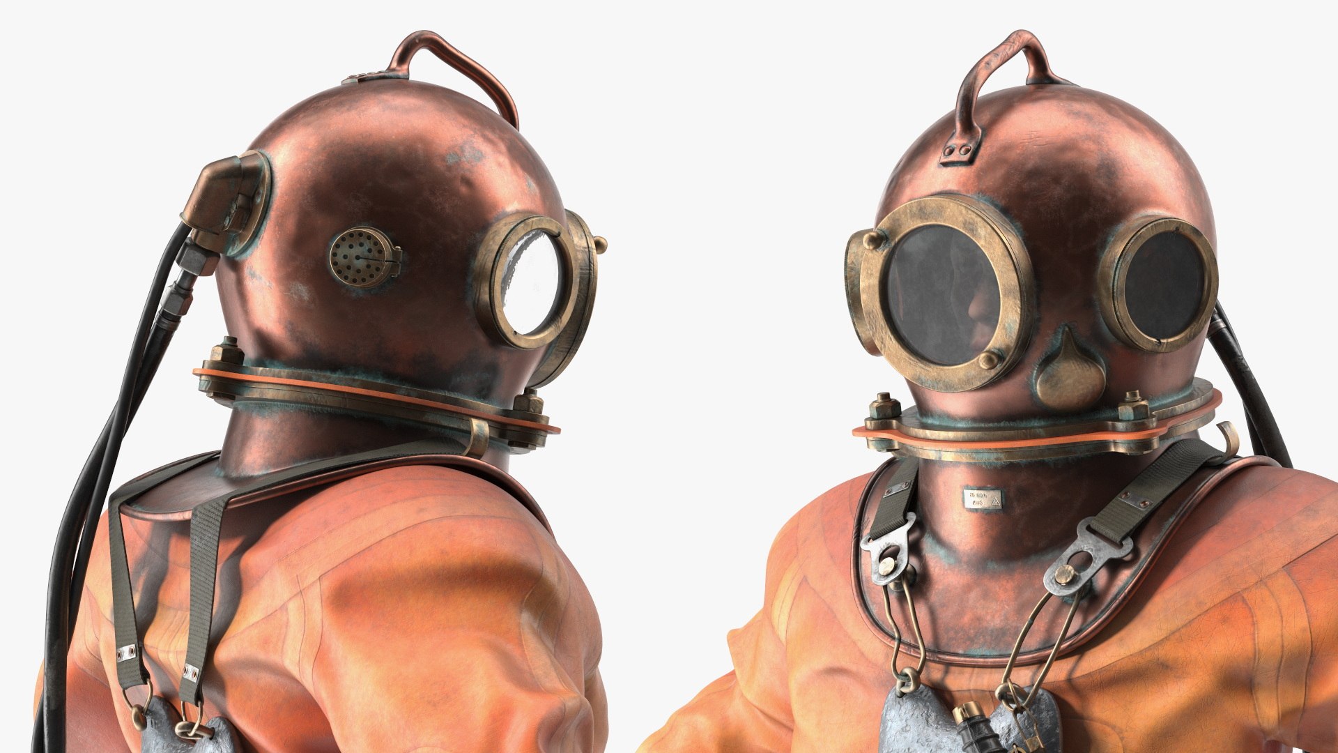 Old Rusty Diving Suit Model - TurboSquid 2315701