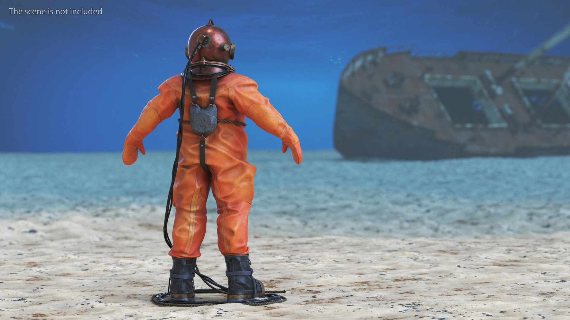 Old Rusty Diving Suit Model - TurboSquid 2315701