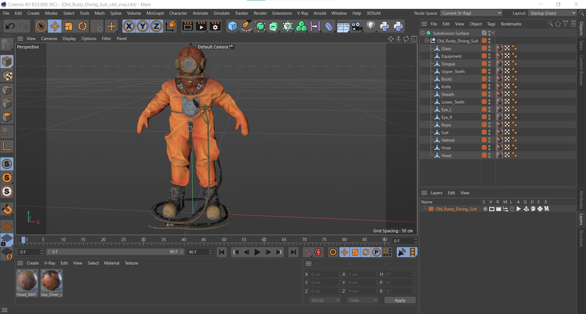Old Rusty Diving Suit Model - TurboSquid 2315701