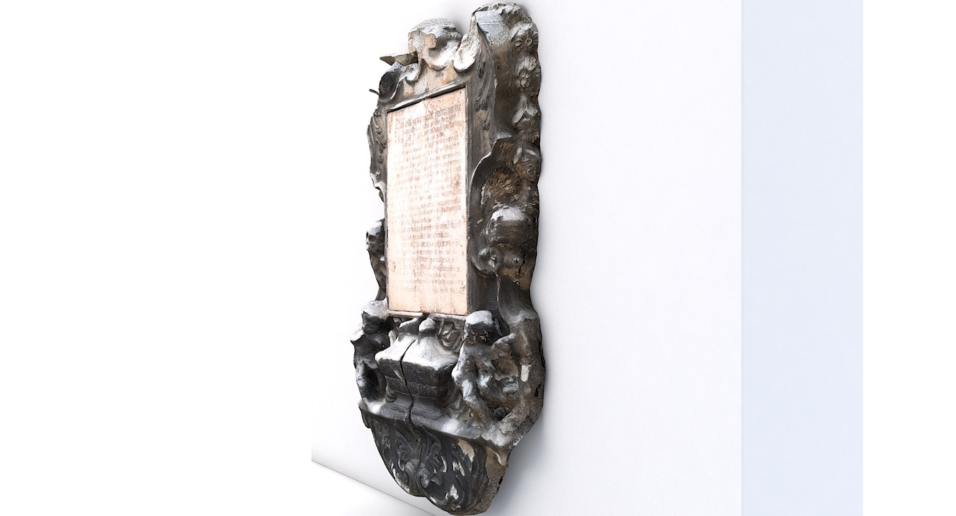 3D Old Molding Ornament Inscription Model - TurboSquid 1283226