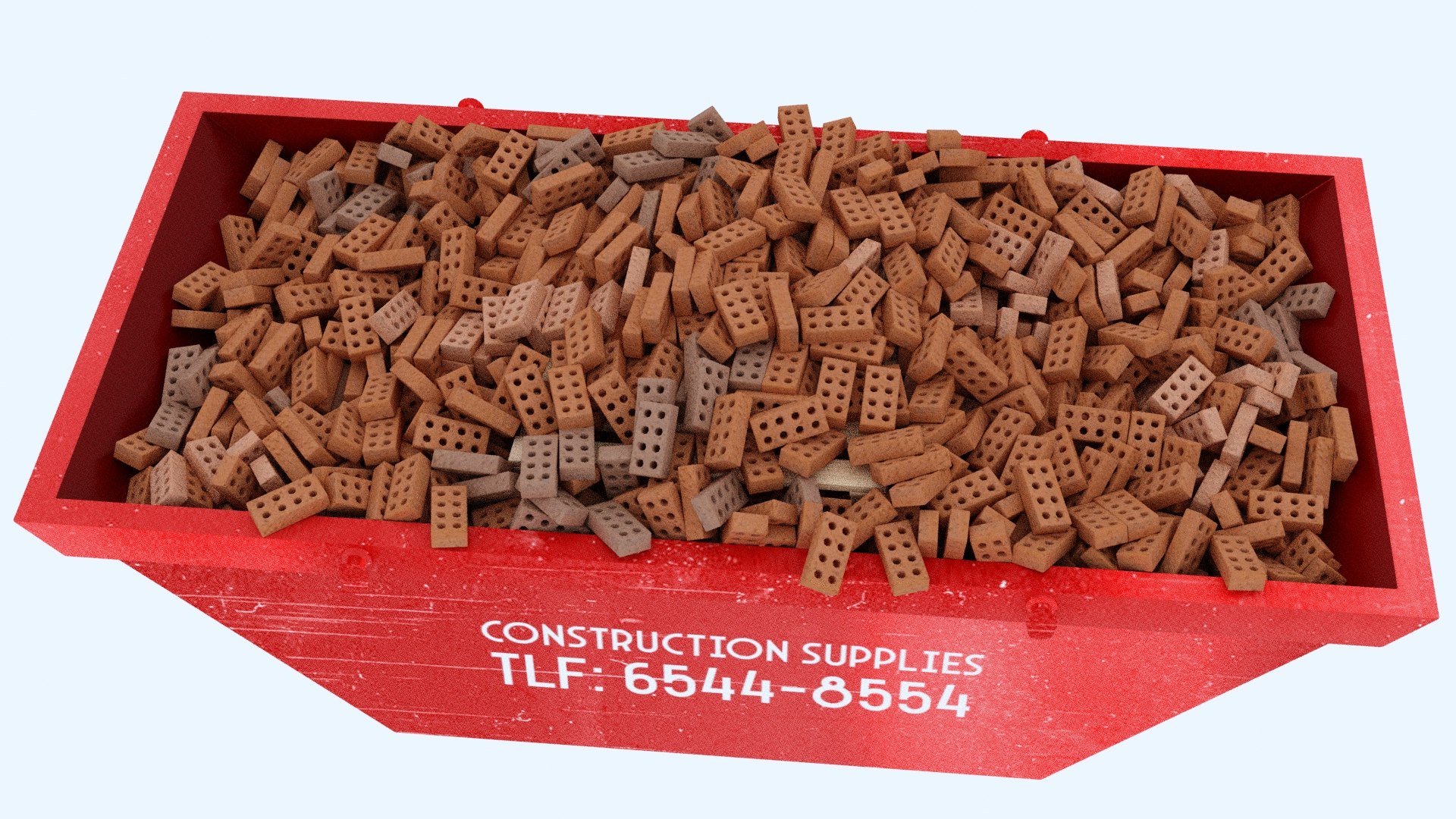 Industrial Container With Concrete Bricks 2 3D Model - TurboSquid 1966378